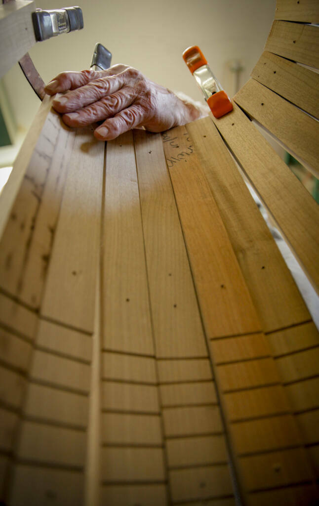 peter musser pays attention to every detail of the making of his drums ...